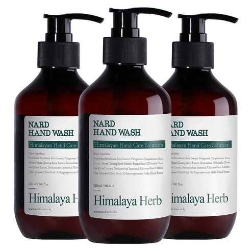 Set of 3 bottles of Korean Nard hand sanitizer gel (280ml x 3 bottles ...