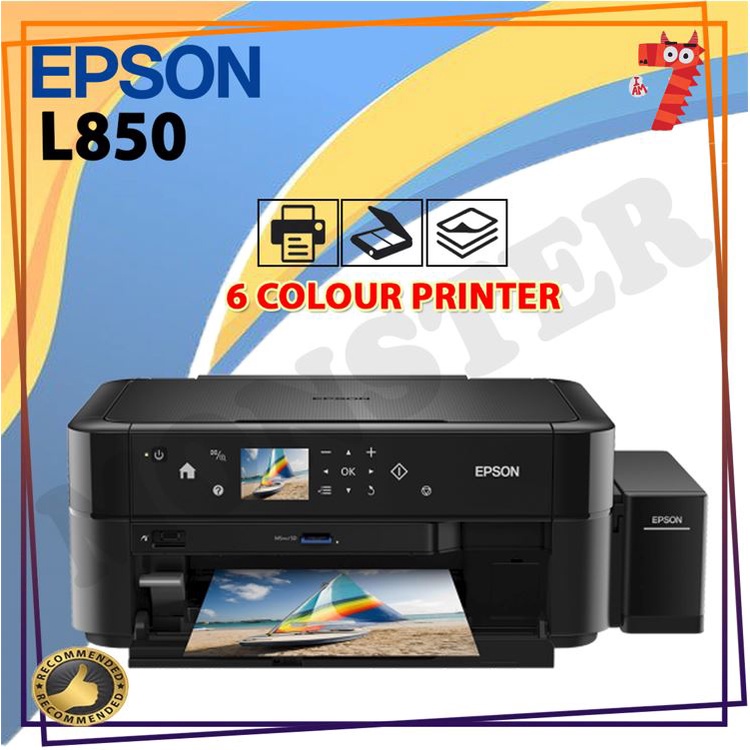 Epson L850 Color Inkjet 3 in 1 Ink Tank System Photo Printer | Shopee ...