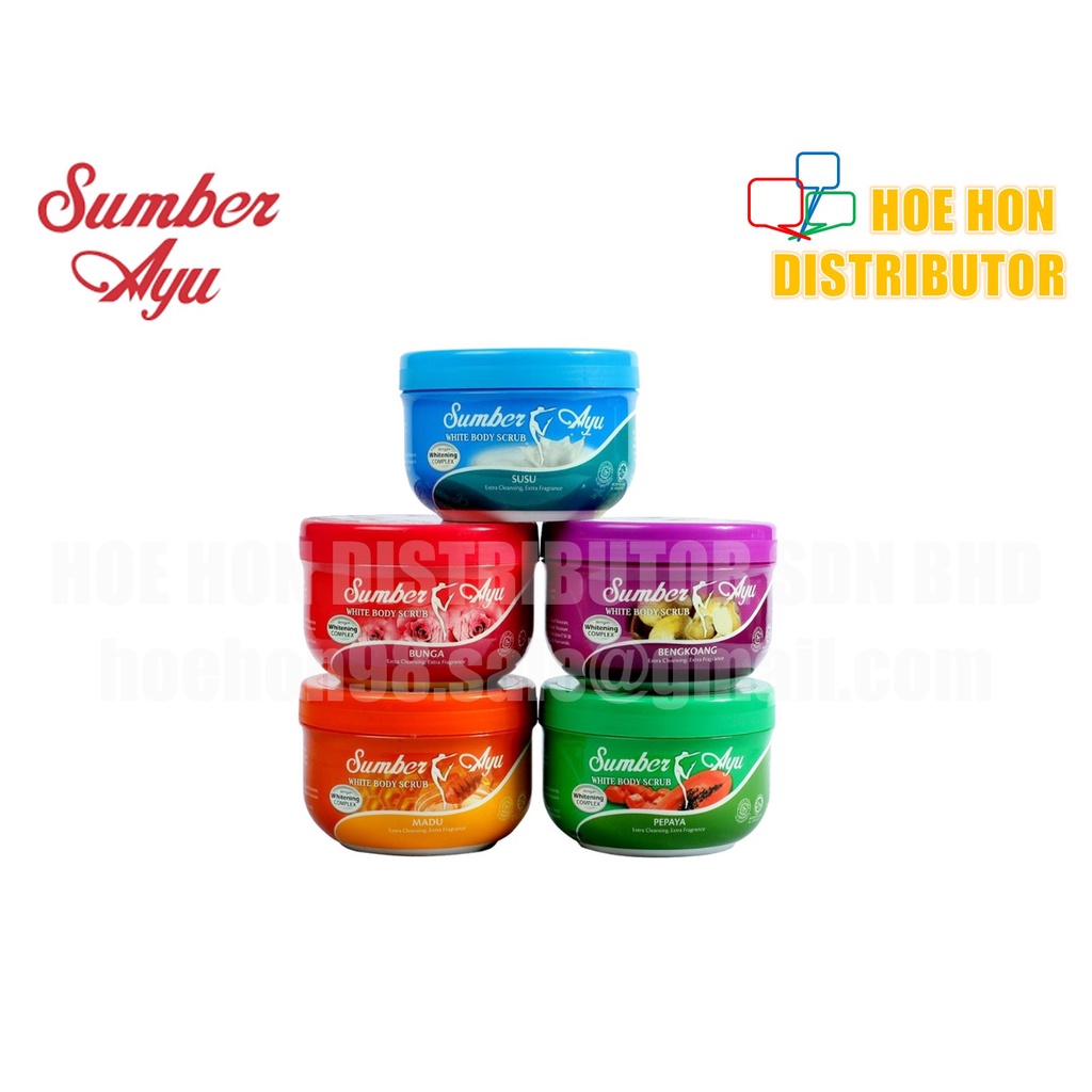 Sumber Ayu White Body Scrub 250ml Lulur Bandi Putih Mandi Susu Bunga ...