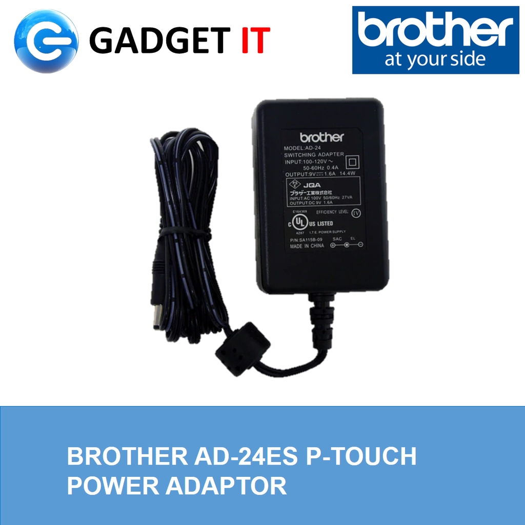 BROTHER ORIGINAL P-TOUCH AC POWER ADAPTER - MALAYSIA 3-PIN (AD24 / AD ...