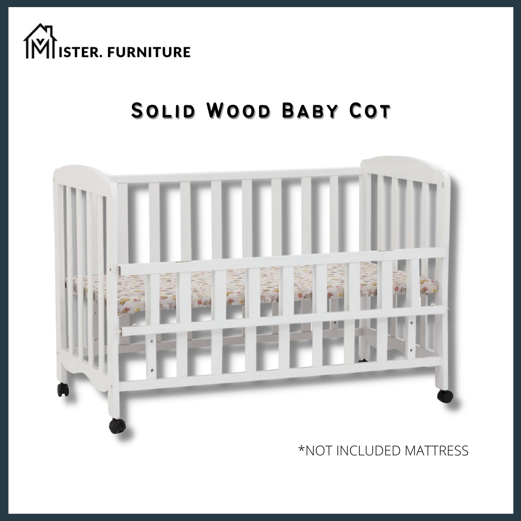 MF Solid Wood Double Layer Baby Cot Bed Cradle Cot Baby Bed Kids Bed ...