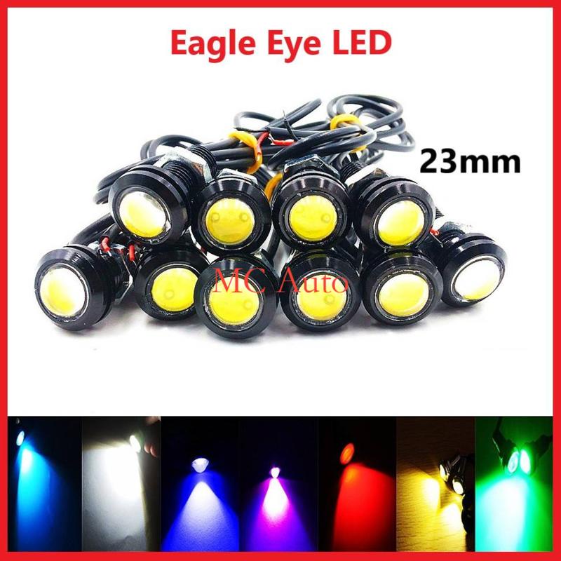 23mm Car Motorcycle Eagle Eye LED Light Fog DRL Reverse Parking Signal ...