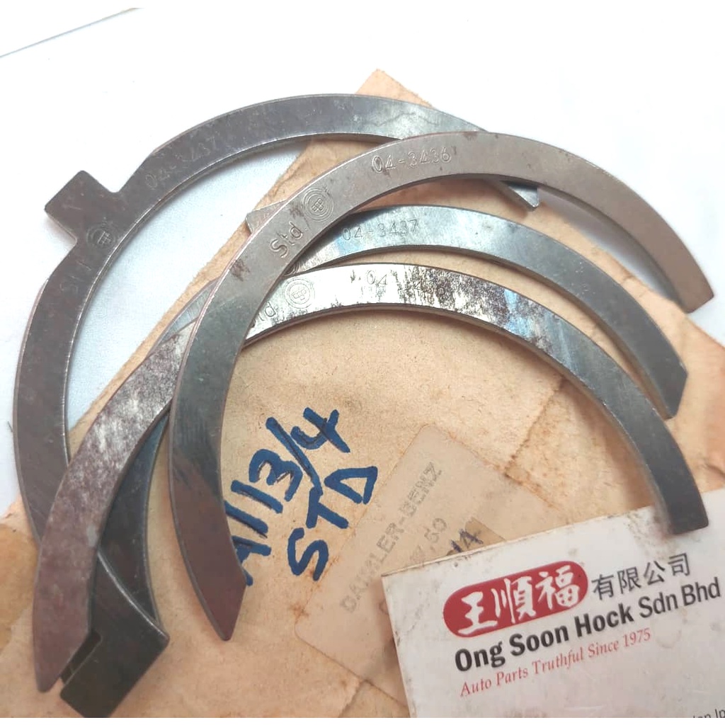 Thrust Washer set (4 pcs) Mercedes OM616 OM615 W123 240D Glyco A113/4 ...
