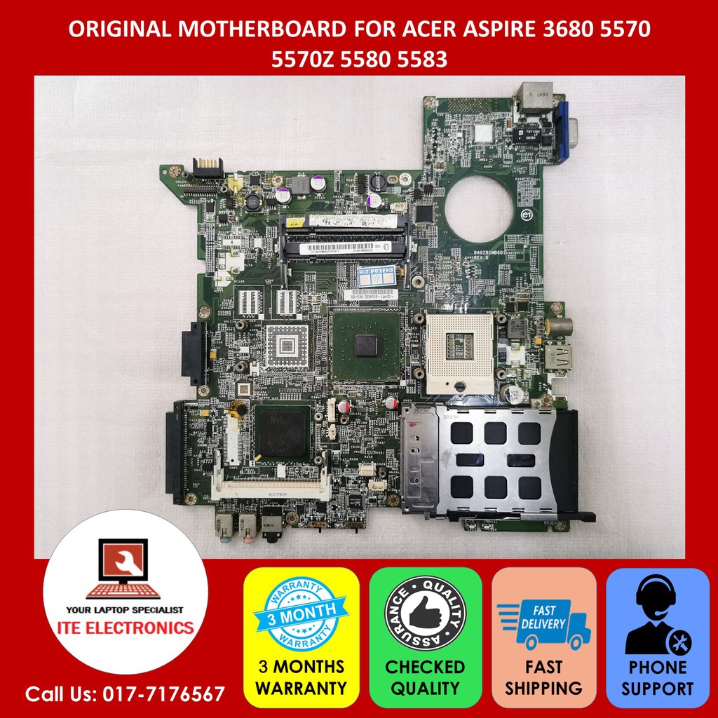 ORIGINAL ACER ASPIRE 3680 5570 5570Z 5580 5583 ZR1 MOTHERBOARD ...
