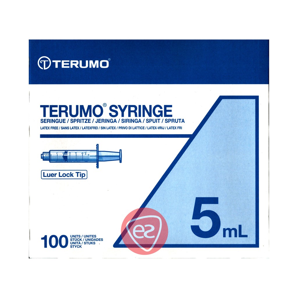 TERUMO SYRINGE 5CC (5ML) LUER LOCK 100S ( CODE SS+05L / SS*05LE1 ) | Shopee Malaysia