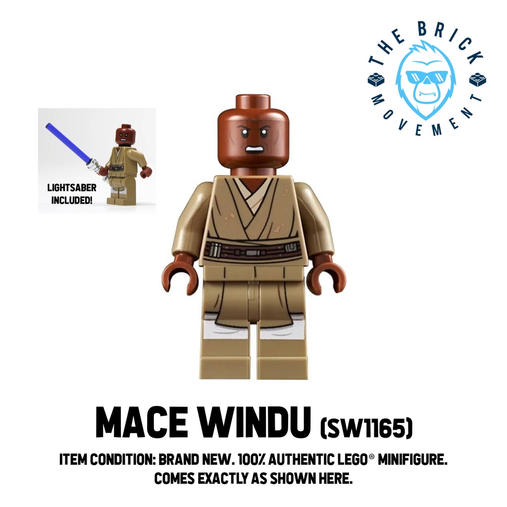 LEGO STAR WARS Mace Windu Minifigure | Shopee Malaysia