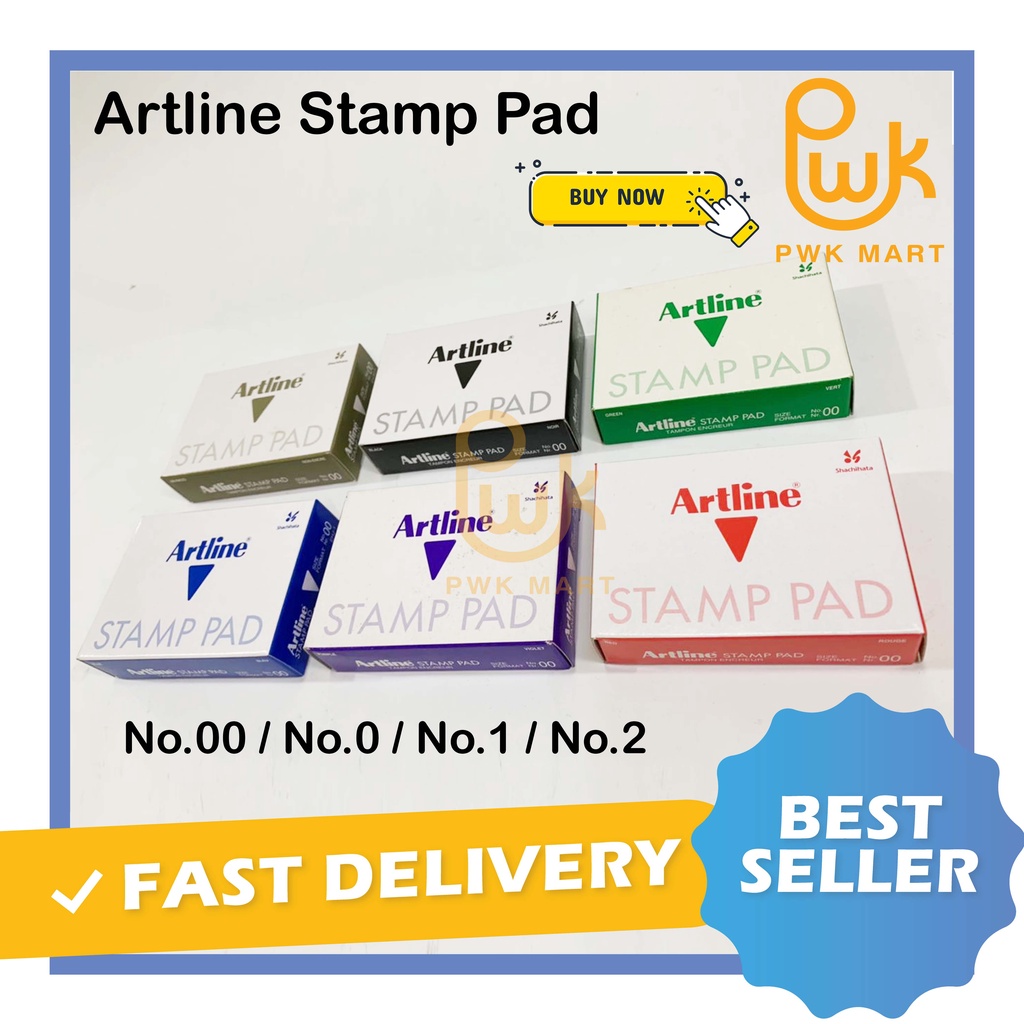 Artline Stamp Pad No.00 / No.0 / No.1 / No2🔥READY STOCK🔥 | Shopee Malaysia