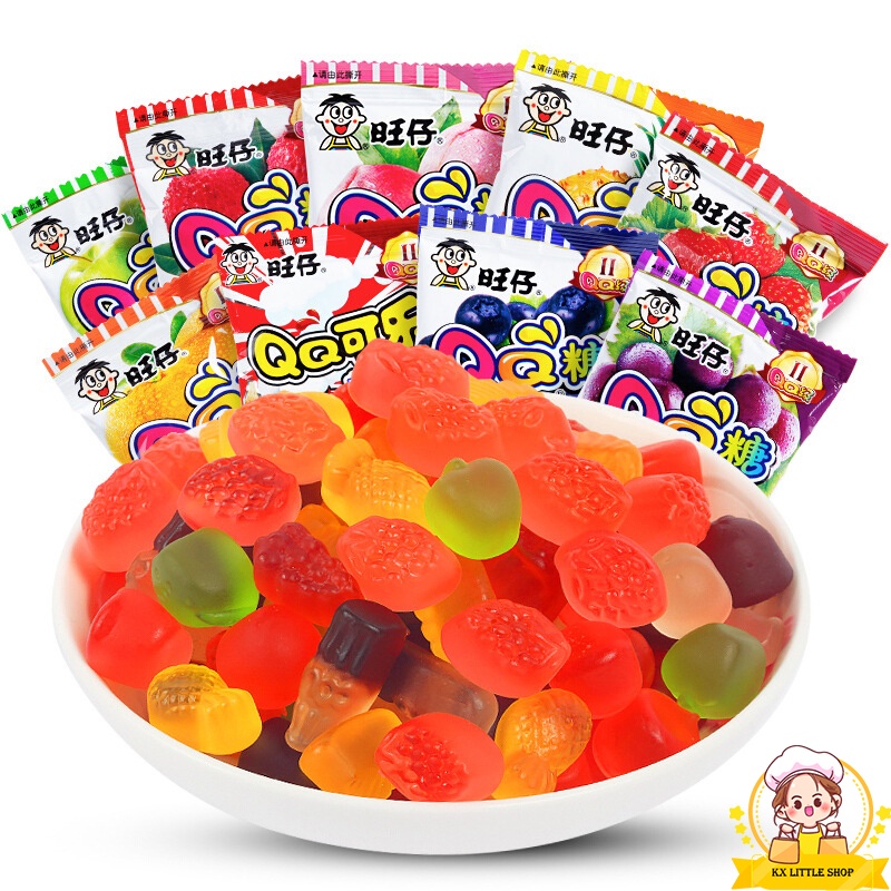 🔥 现货 Ready Stock 🔥 旺旺旺仔QQ糖 20g | Wang Wang QQ Soft Candy20g |小零食 | 软糖橡皮 | 糖果 | Grape Blueberry ...