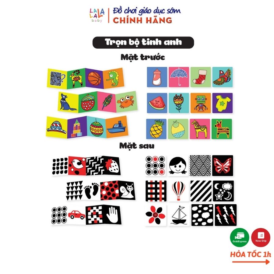 Montessori Visual Stimulating And flashcard Set For Babies From Birth ...