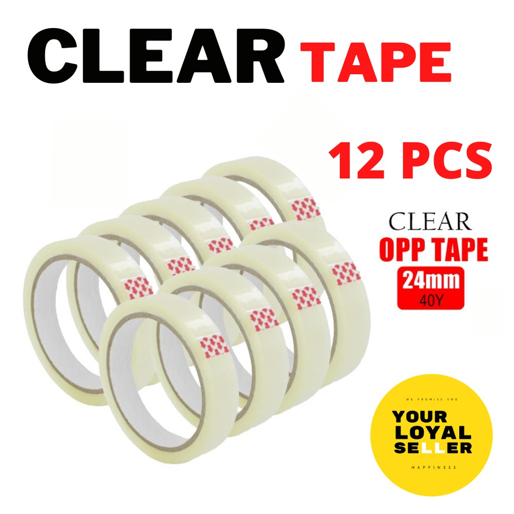 Transparent Wrapping Tape 24mm x 40y [READY STOCK] | Shopee Malaysia