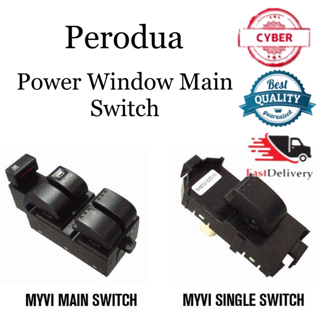 Power Window Main Switch For Myvi/Alza/Viva/Axia (Auto down) | Shopee ...