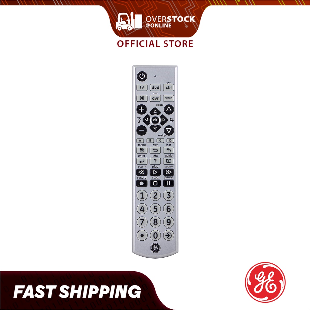 GE Remote Control 24965 with Works with All Major Brands, 4 Devices ...