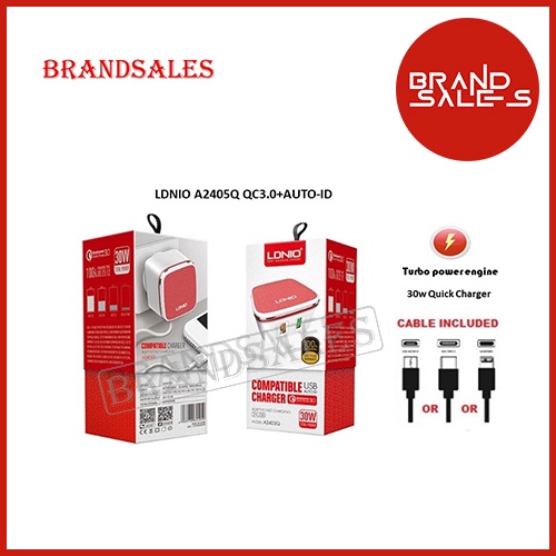 LDNIO A2522C A2405Q A1204Q 30W DUAL PORT /18W COMPACTIBLE CHARGER ...