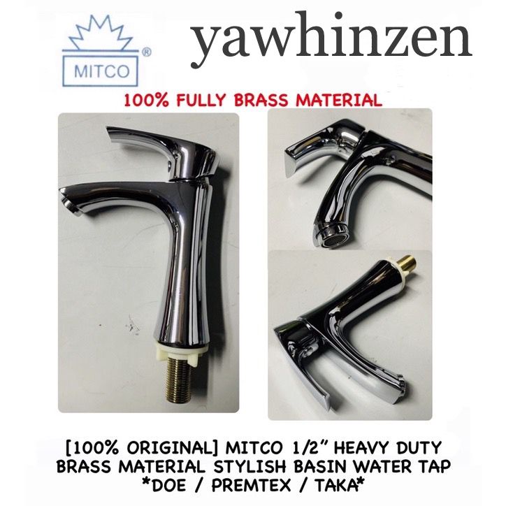 [100% ORIGINAL] MITCO 1/2” HEAVY DUTY BRASS MATERIAL STYLISH BASIN ...