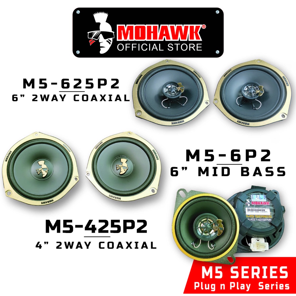 MOHAWK M5 Series Plug n Play 2Way Coaxial Mid Bass Spk OEM Speaker For Perodua Myvi Alza Axia ...