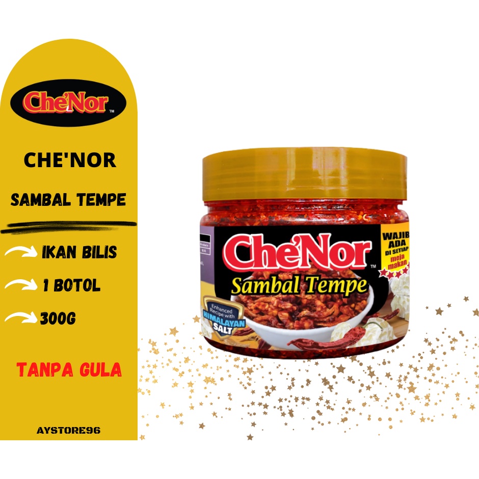 Che'Nor Sambal Tempe Ikan Bilis 300g | Shopee Malaysia