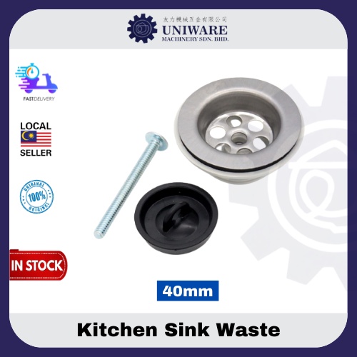 🔥READY STOCK🔥 Stainless Steel Kitchen Sink Waste Plug and Handle - 40mm ...