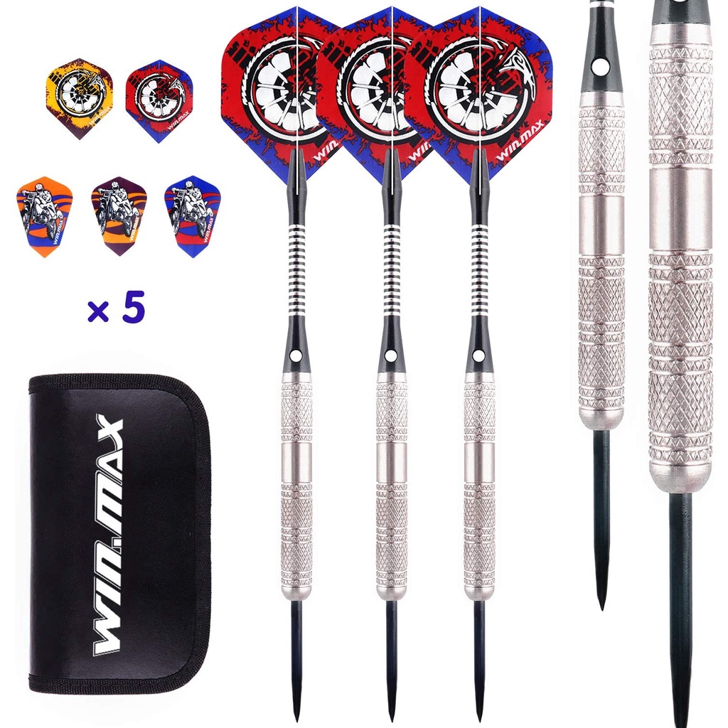 WINMAX Darts Flights Set 80% Tungsten Steel Set Arrow Tip 22g 24g Grams ...