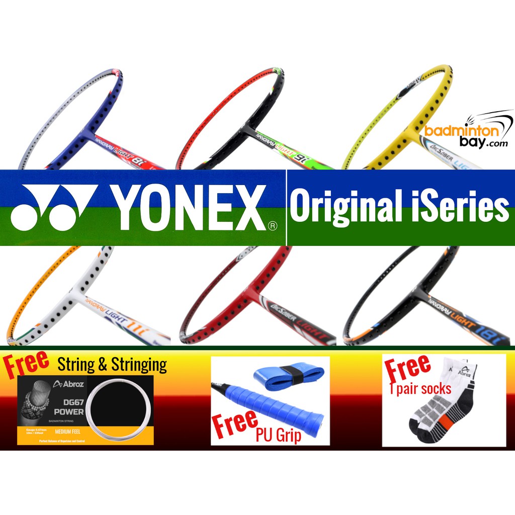 Yonex iSeries - Astrox Lite or Voltric Lite or Nanoray Light All Unstrung No String No Grip ...