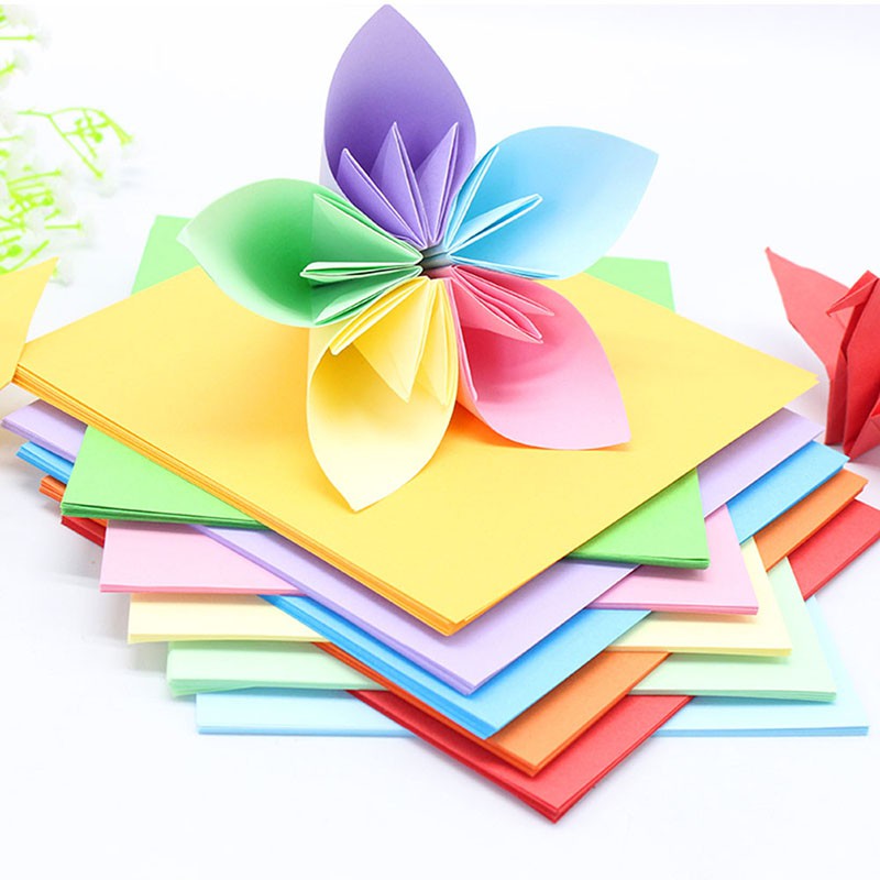 Origami Paper Double Sided Coloured Square Folded Papercraft DIY 520PCS ...