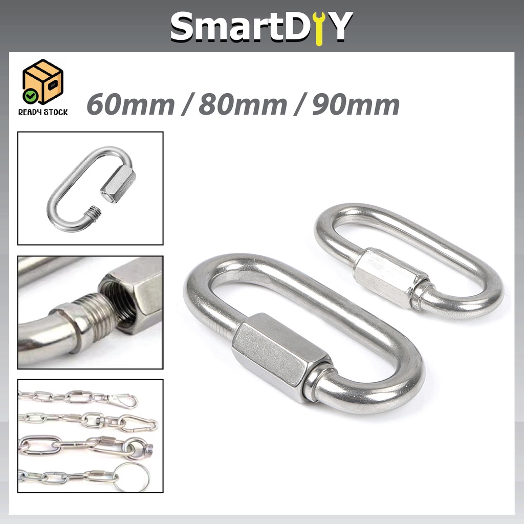 Chrome Steel Screw Lock Chains Buckles Quick Links Climbing Gear ...