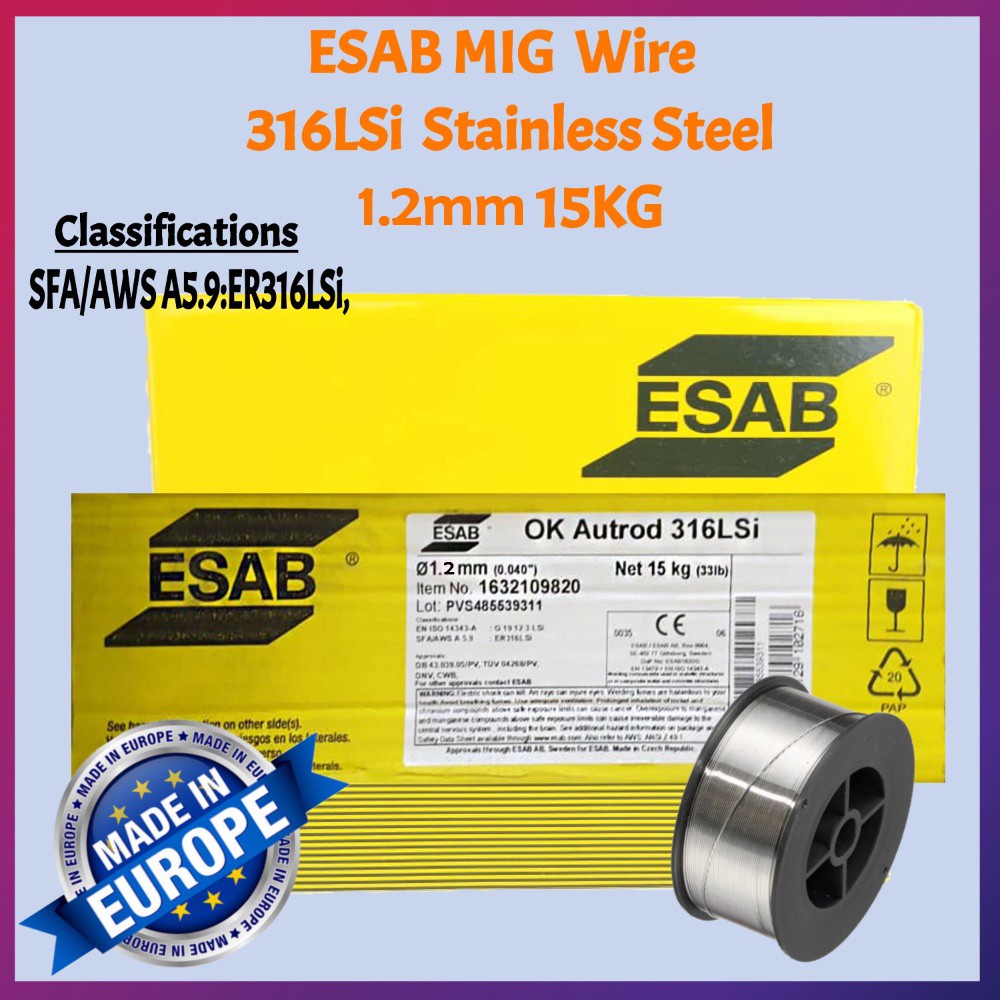ESAB OK Autrod 316LSi Stainless Steel MIG Welding Wire 1.2mm (15kg ...