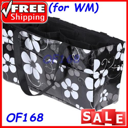 MULTIPURPOSE FLOWER PRINT WATERPROOF SEPARATE MUMMY HANDBAG (BLACK ...