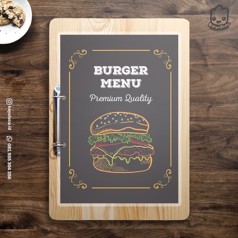 KAYU A4 Wooden menu Holder, menu Mat For A4 Size menu | Shopee Malaysia