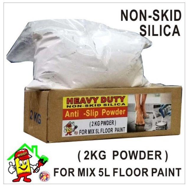 ANTI SLIP POWDER ( 2 KG ) NOT-SKID SILICA FOR MIX 5 LITER EPOXY PAINT ...