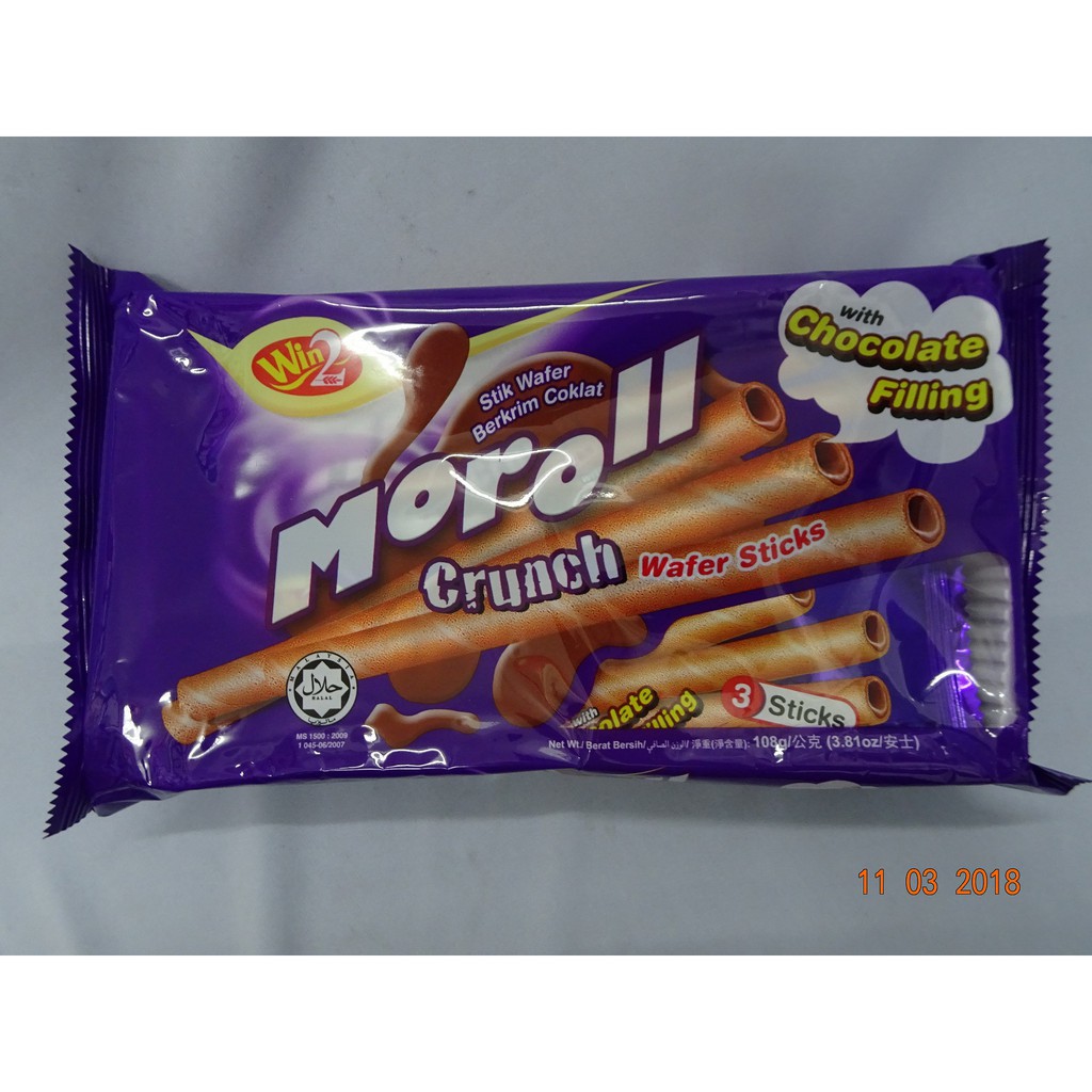 108g Win2 Moroll Crunch Wafer Stick with Chocolate Filling (LOCAL READY ...