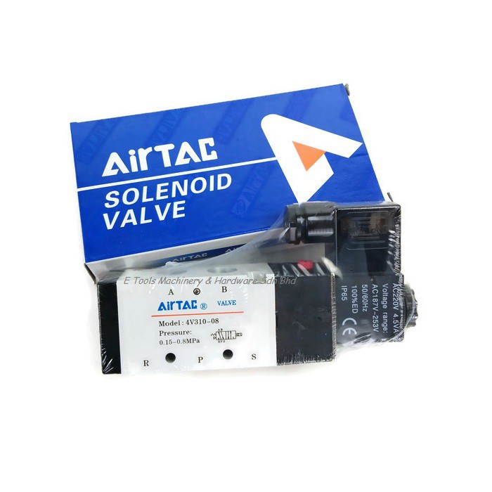 AIRTAC 4V310-08 SINGLE SOLENOID VALVE - AC 220V | Shopee Malaysia