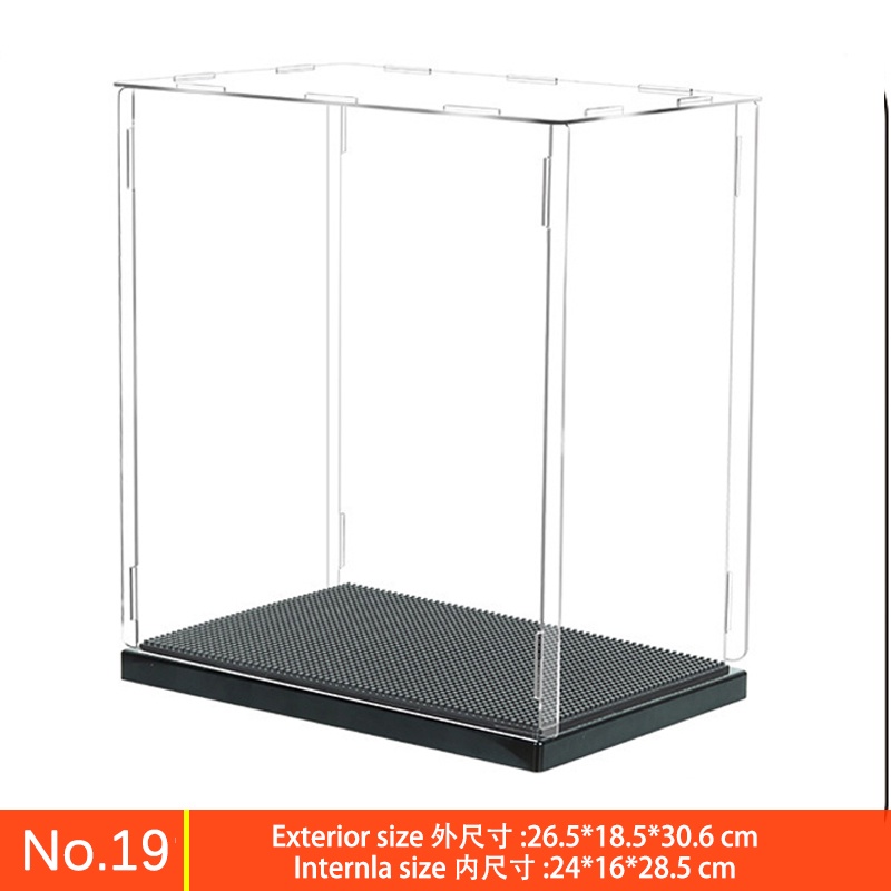 Acrylic Display Box Building Blocks Special Transparent Dust Cover DIY Nano Block Model Desktop ...