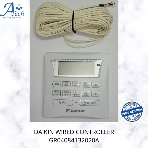 DAIKIN WIRED CONTROLLER SLM8 C/W 10meter WIRE (GR04084132020A) | Shopee ...