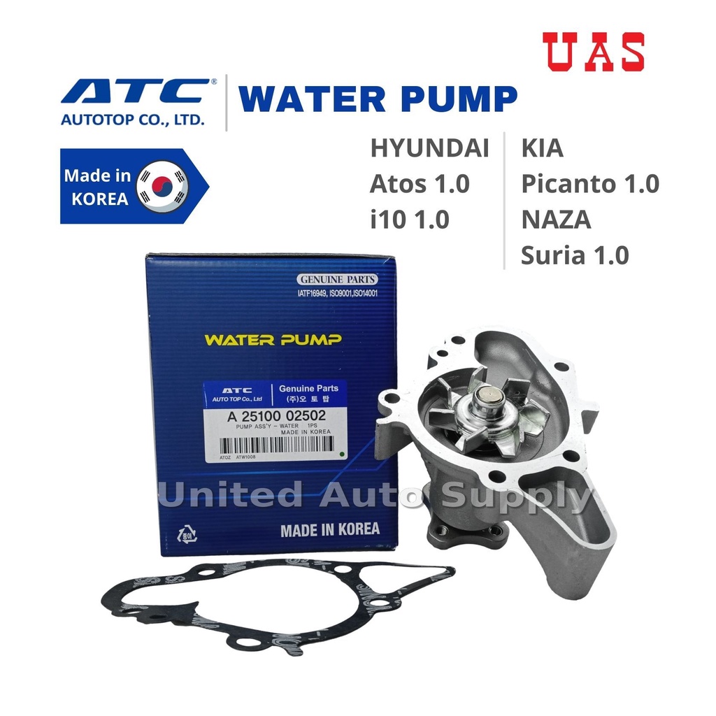Water Pump For HYUNDAI Atos i10 1.0 Picanto SA 1.0 25100-02502 ATC ...