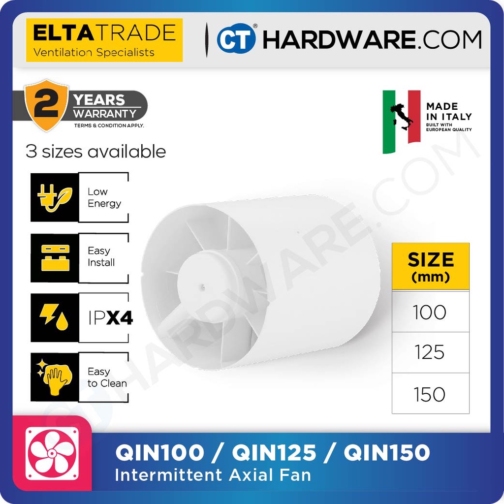 ELTA TRADE QIN100 (4") / QIN125 (5") / QIN150 (6") INTERMITTENT AXIAL ...