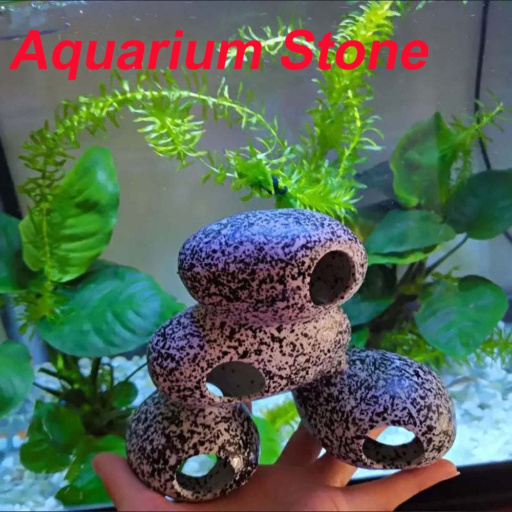 AQUARZOO Aquarium Hiding Cave Stone Hideaway akuarium Decoration Hide ...