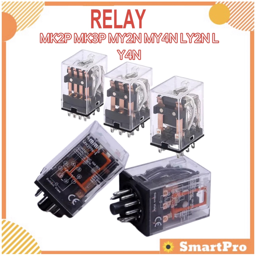 Relay MK2P MK3P MY2N MY4N LY2N LY4N Relay Miniature Power Relay *AC-12V,24V,48V,110V,240 *DC-12V ...