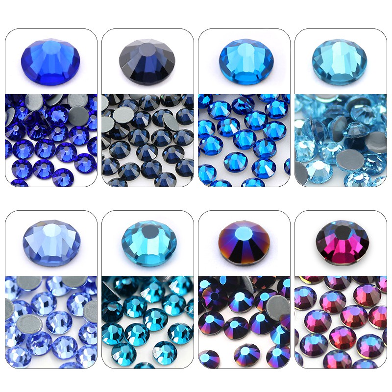 1440PCS/lot SS3 - SS30 Blue Series Crystal Batu Manik Tampal Hotfix ...