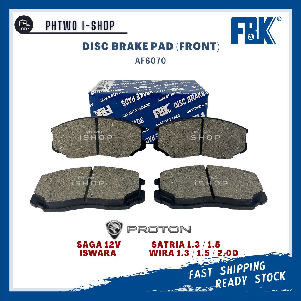 DISC BRAKE PAD (FRONT) - PROTON SAGA 12V SATRIA 1.3 / 1.5 ISWARA WIRA 1 ...