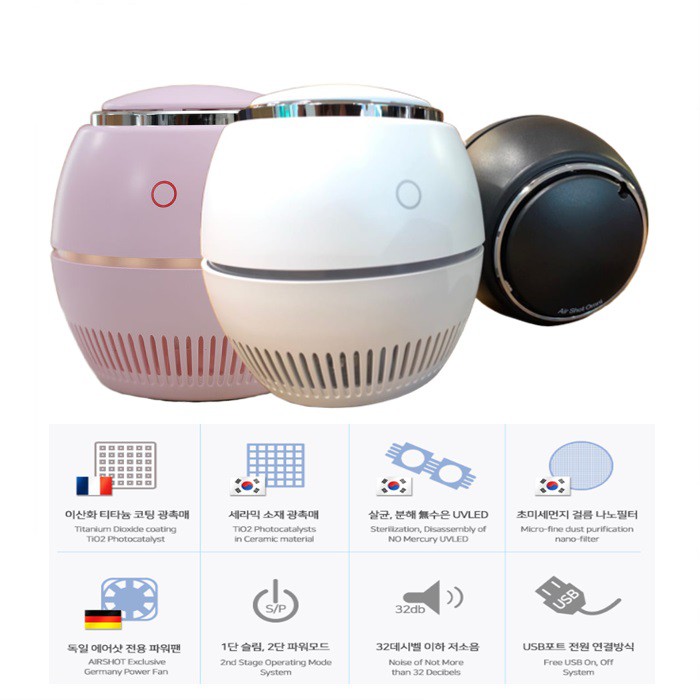 AIR SHOT Omni Air Purifier Filter - Remove VOCs, odor, bacteria ...