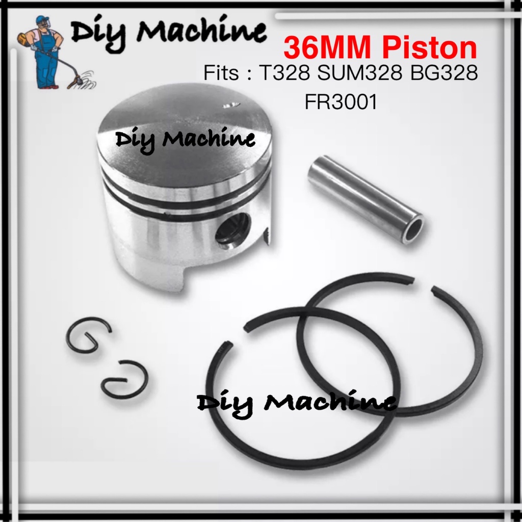 Mesin Rumput 36MM Piston Assy BG328 328 SUM328 T328 FR3000 FR3001 Tanaka Ogawa Brush Cutter ...