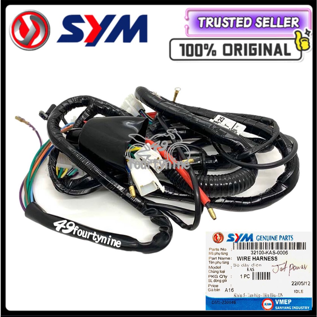100% ORIGINAL SYM JET POWER 125 WIRING WIRE HARNESS SET WAYARLING ...