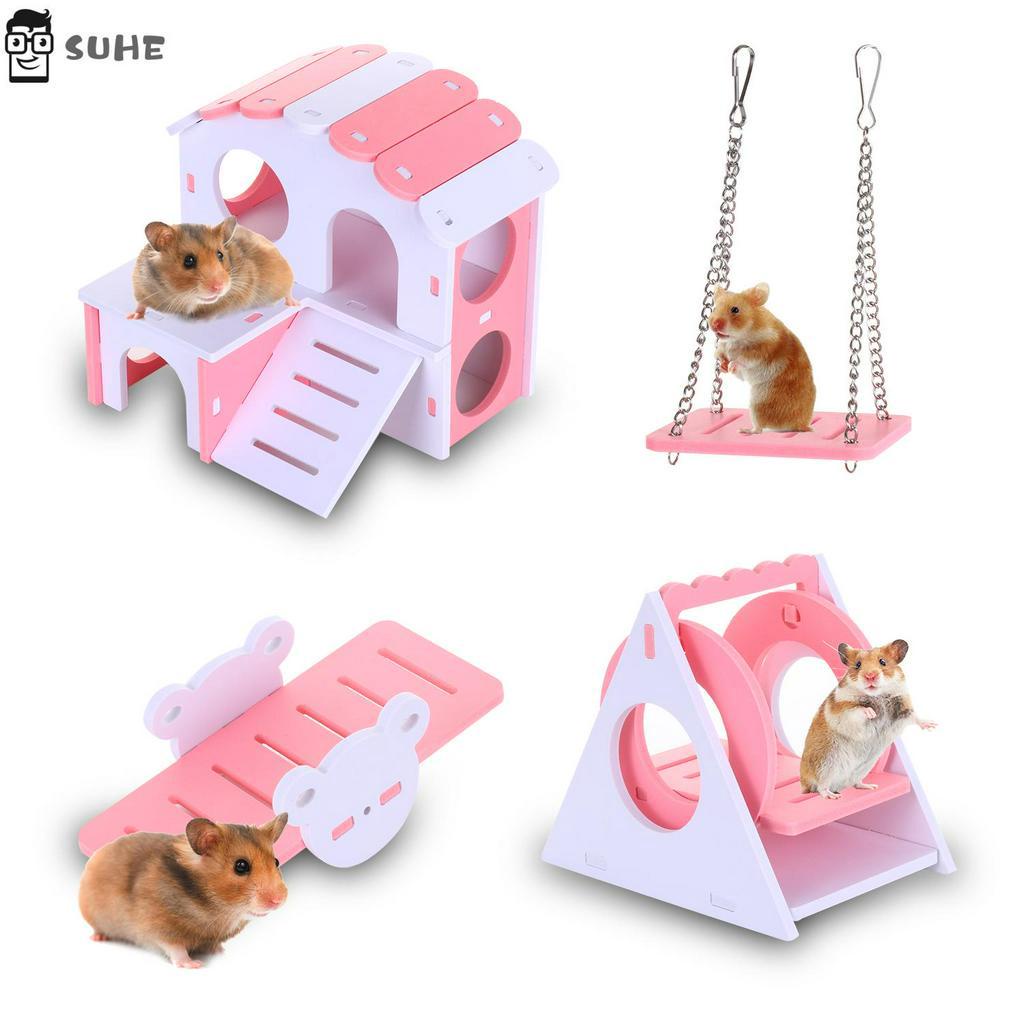 SUHE Small Pets Hanging Swing Triangle Swing Play Toys Set Hamster ...