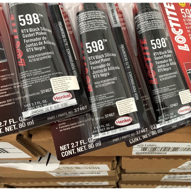 Loctite SI598 Black Silicone Gasket Sealant one box(12pcs) | Shopee ...