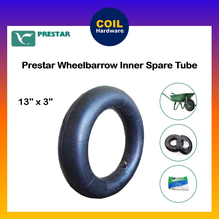 💥 Prestar 13" x 3" Wheelbarrow Inner/Out Spare Tube | Spare Tube Tayar ...