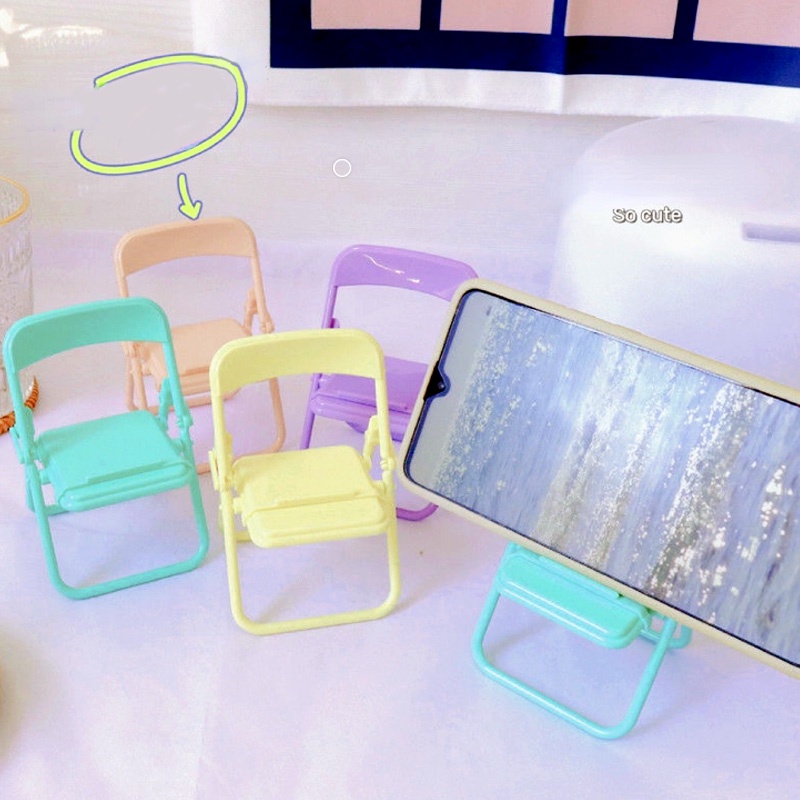 Portable Mini Mobile Phone Stand Desktop Chair Stand Foldable Shrink ...