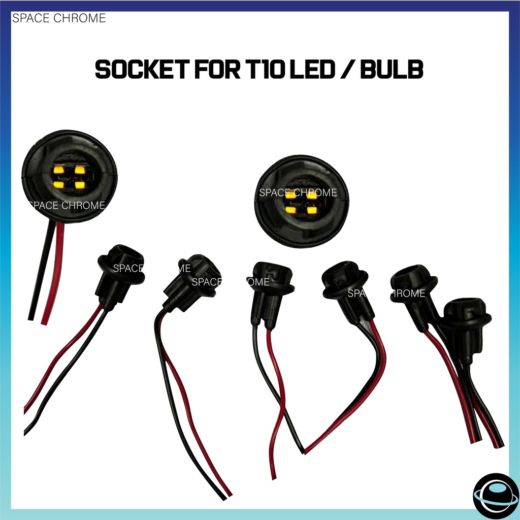 T10 W5W Light Bulb Socket Holder fit Car Truck Soft Rubber Connector ...