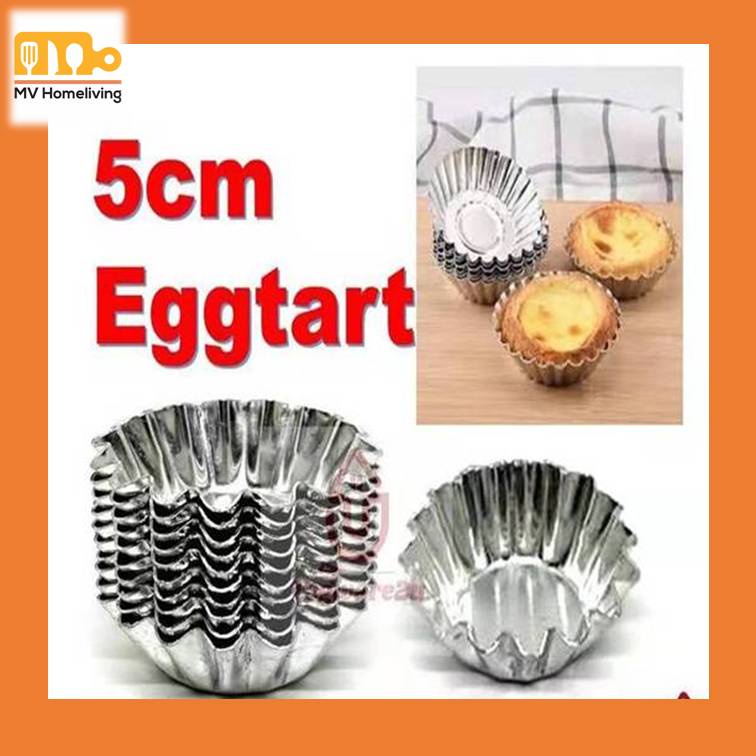 5/6cm Aluminium Egg / Cheese Tart Mould Acuan Kuih Tart(12pcs/box ...