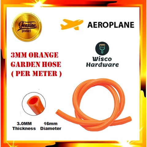 ( 1 meter ) Orange Garden Hose 16mm Hose ; Water Pipe ; Getah Paip ...