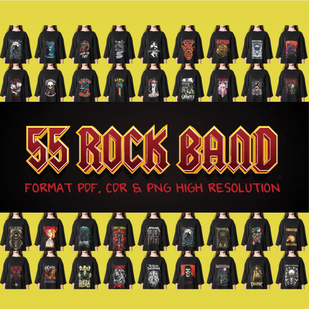 55 DESIGN ROCK BAND FORMAT PDF, CDR & PNG HIGH RESOLUTION | Shopee Malaysia